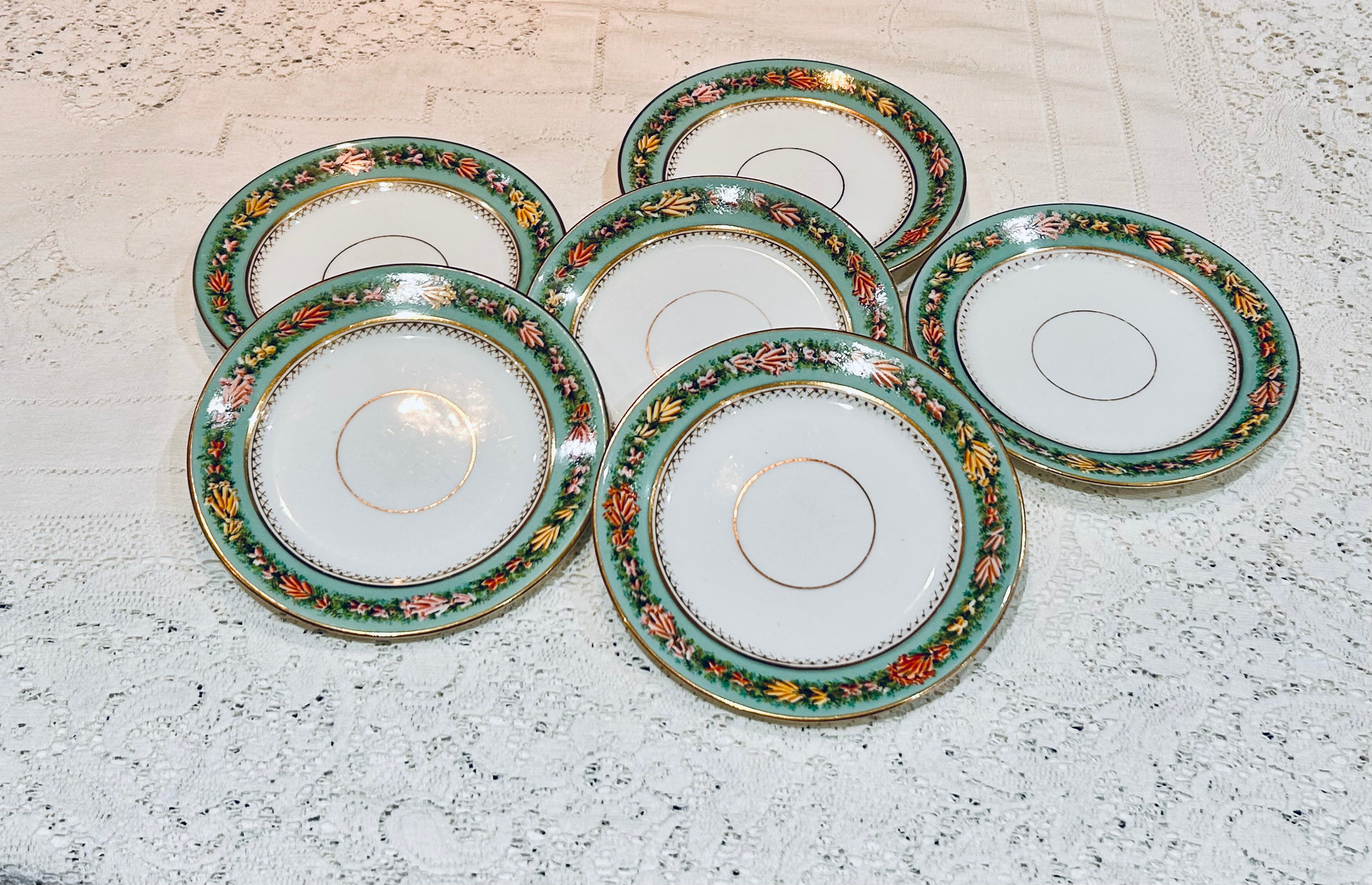 A set of 6 Antique Side Plates – Vintage Teacup Company